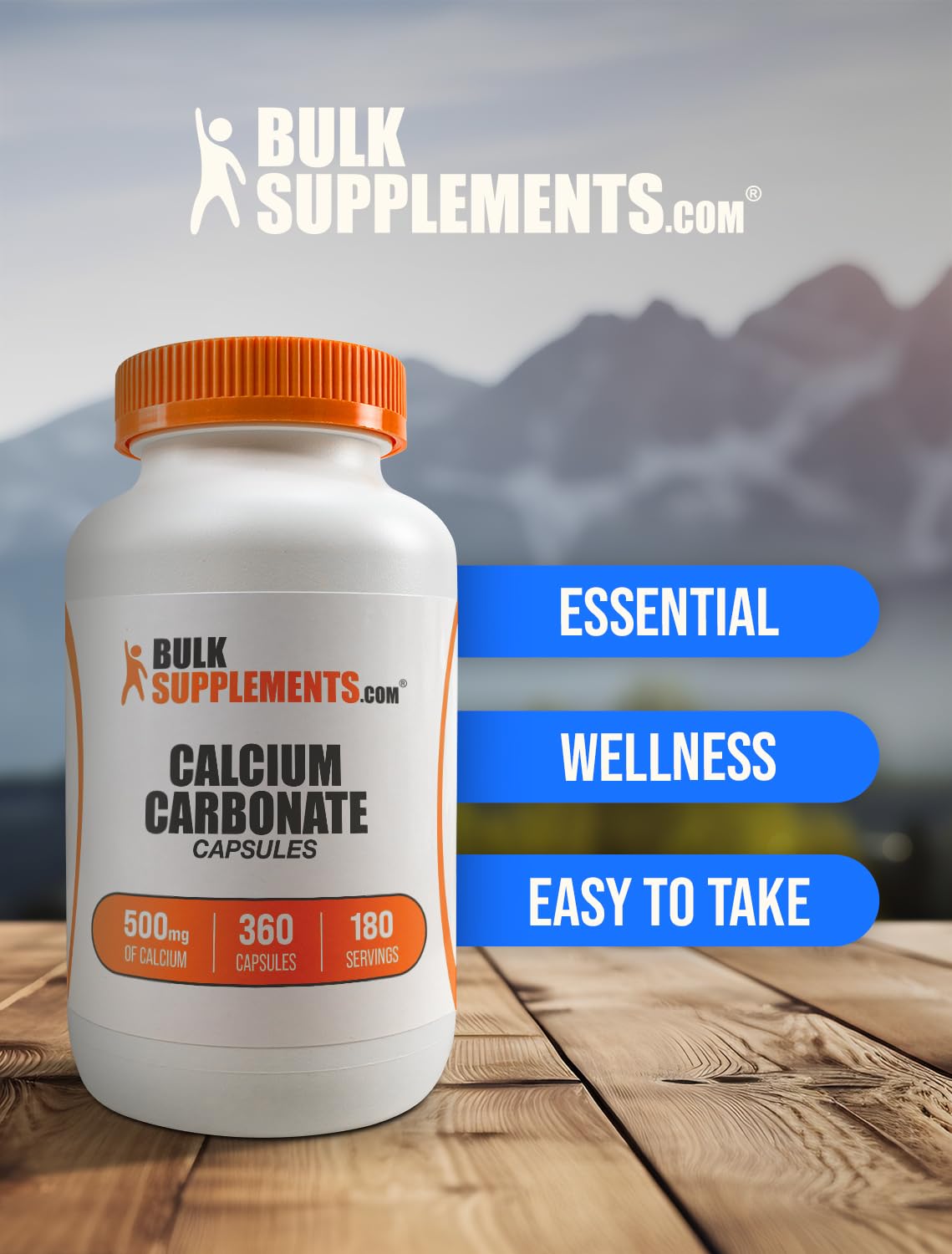 Calcium carbonate capsules for healthy teeth