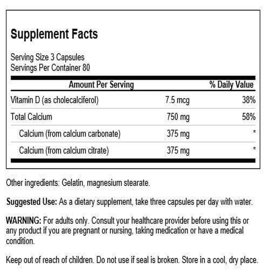 Calcium carbonate complex with vitamin D