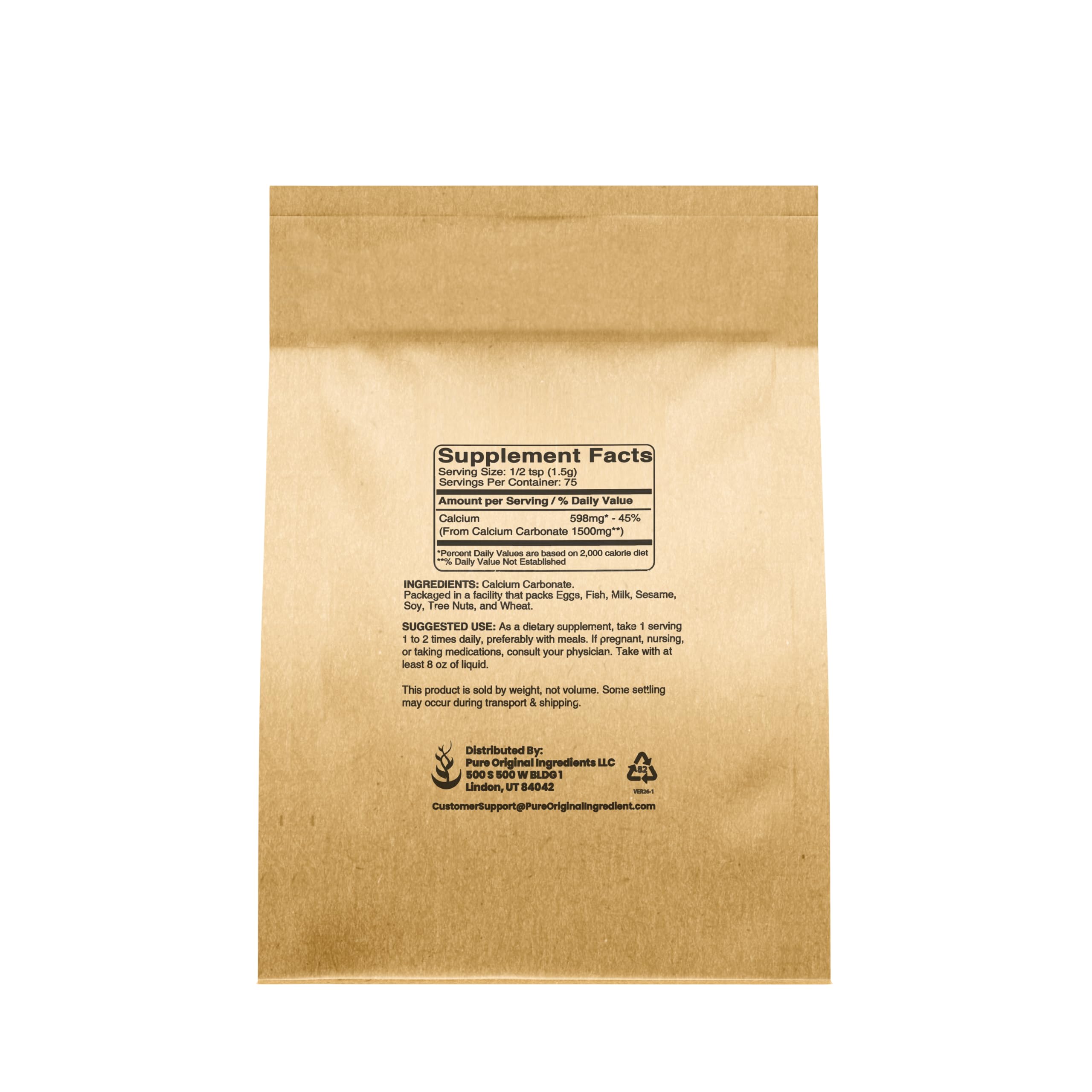 calcium carbonate for food preservation