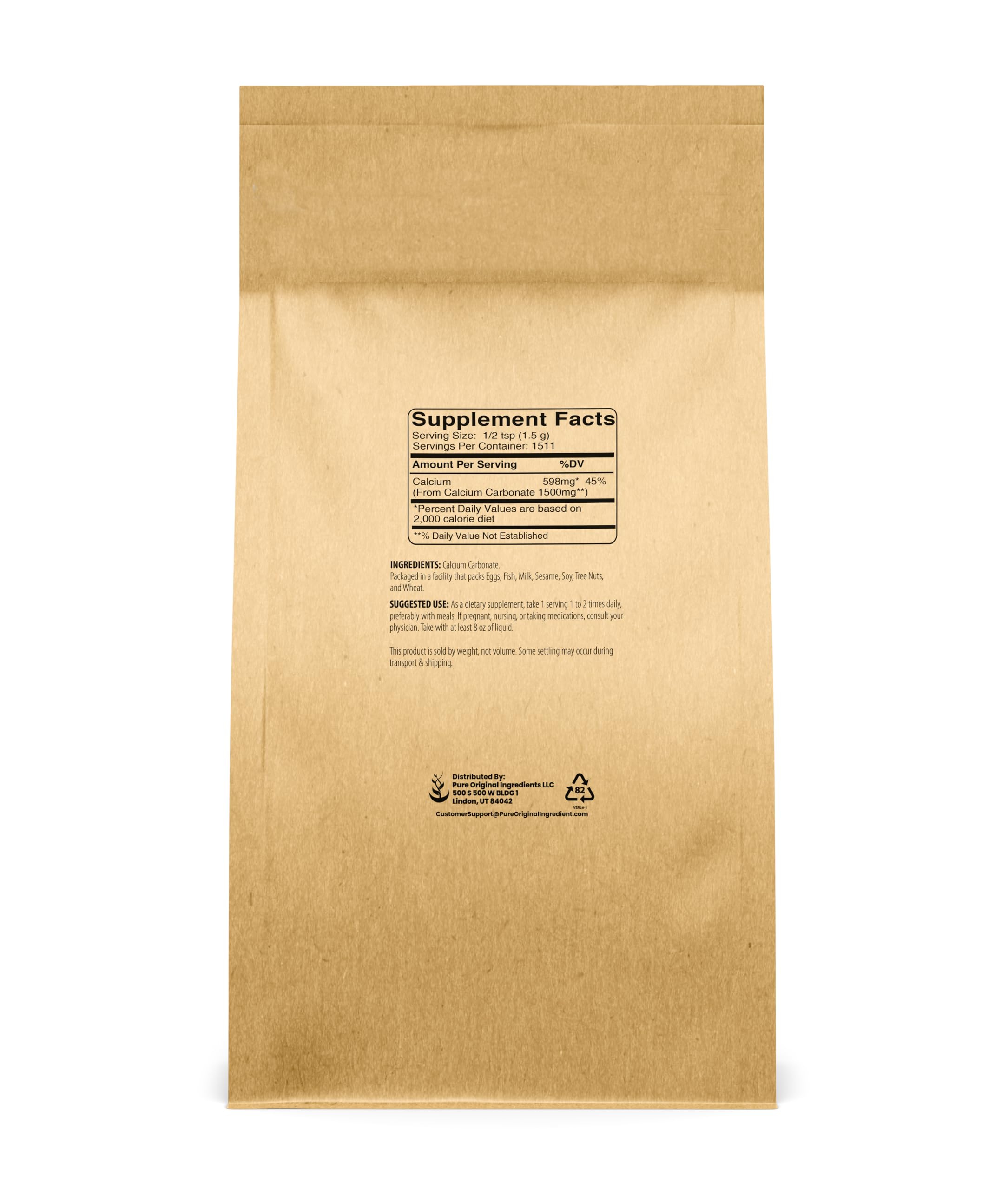 calcium carbonate for food preservation