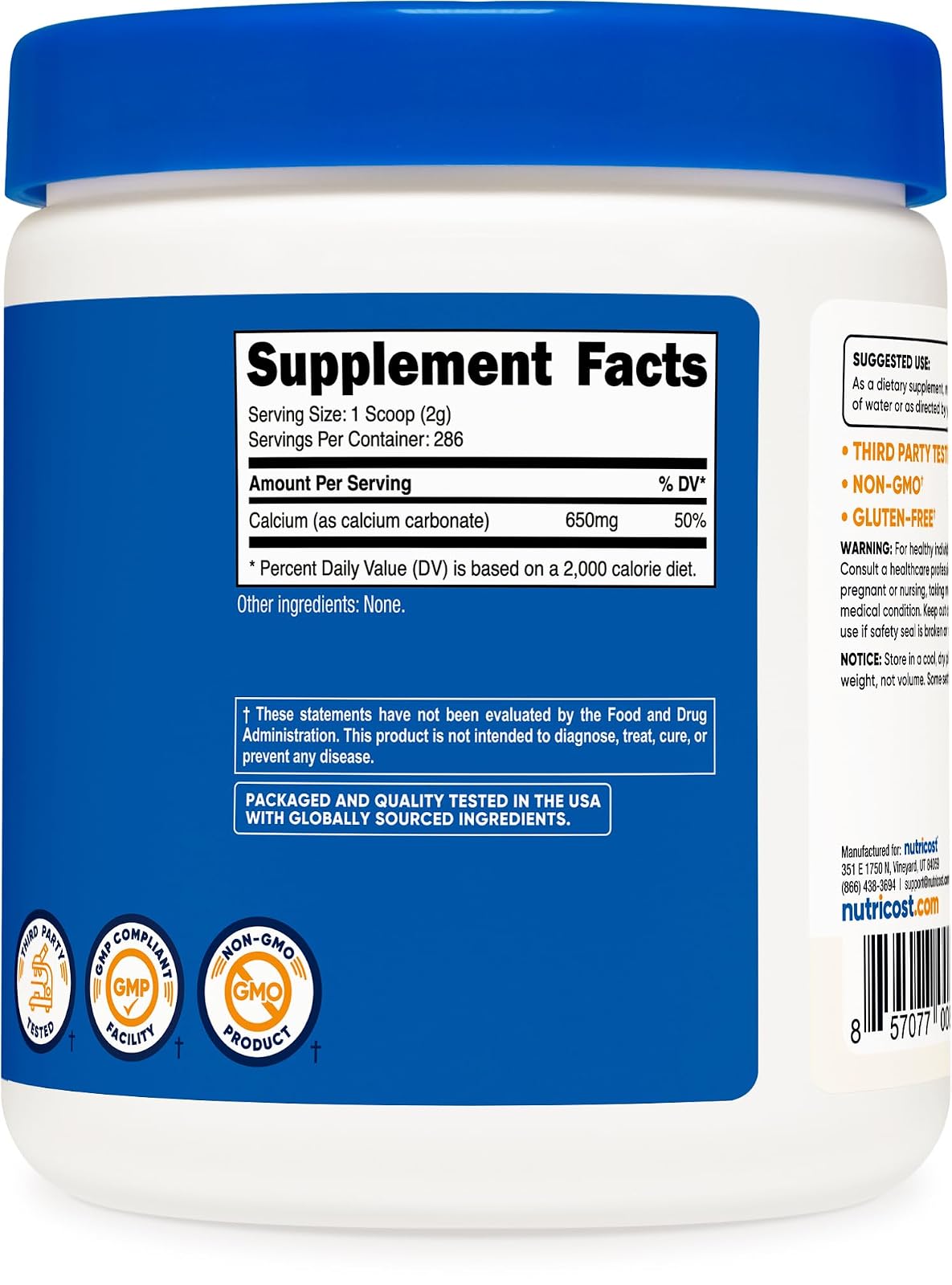calcium carbonate powder for healthy bones