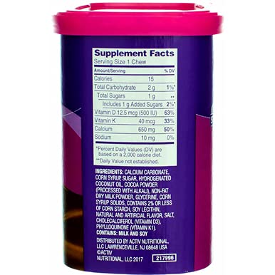 calcium chews for active lifestyle