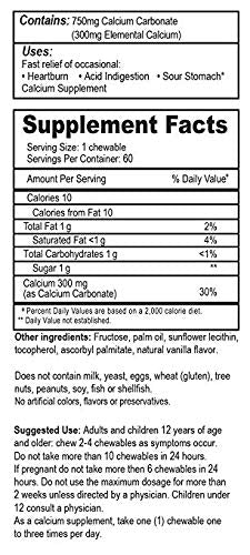 calcium chews for everyday heartburn