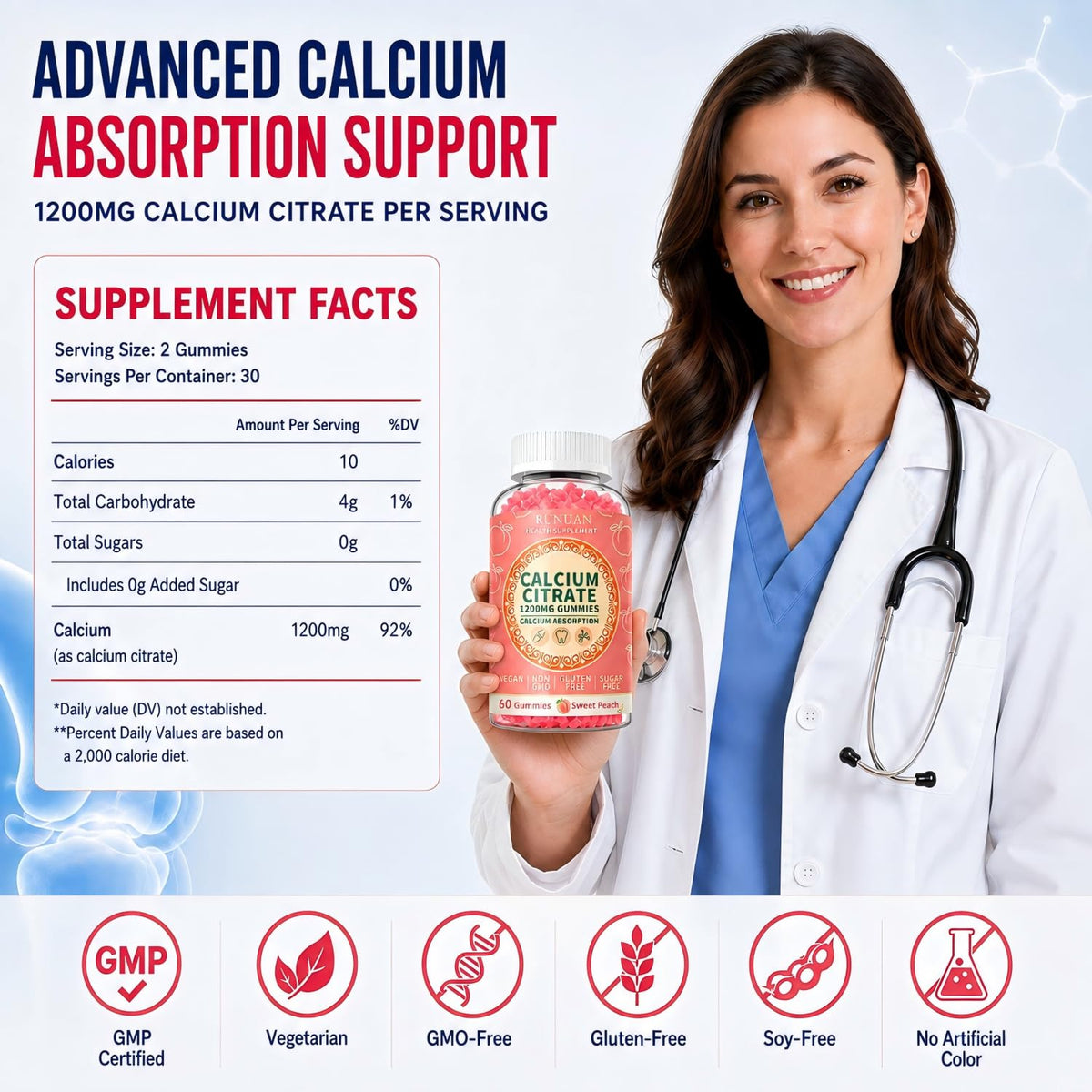 Calcium Citrate 600 mg for daily wellness
