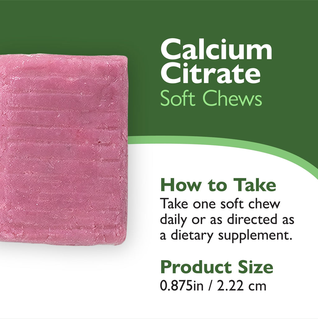 Calcium citrate chews for daily nutrition