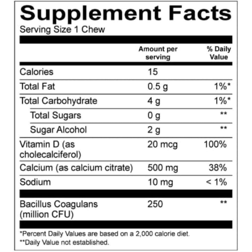 calcium citrate chews for healthy lifestyle