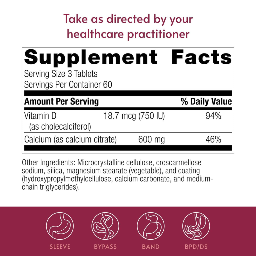Calcium citrate for bariatric patients
