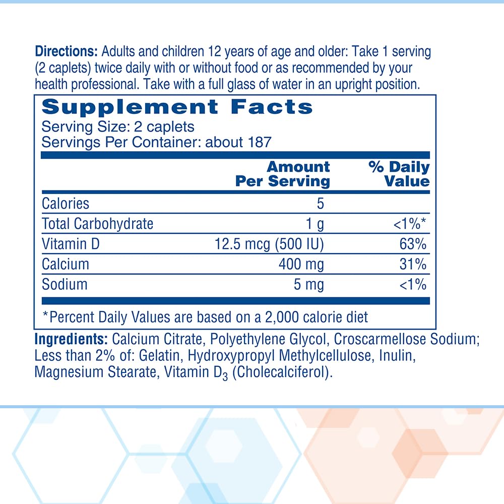 Calcium citrate for better absorption
