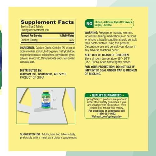 Calcium citrate for healthy aging