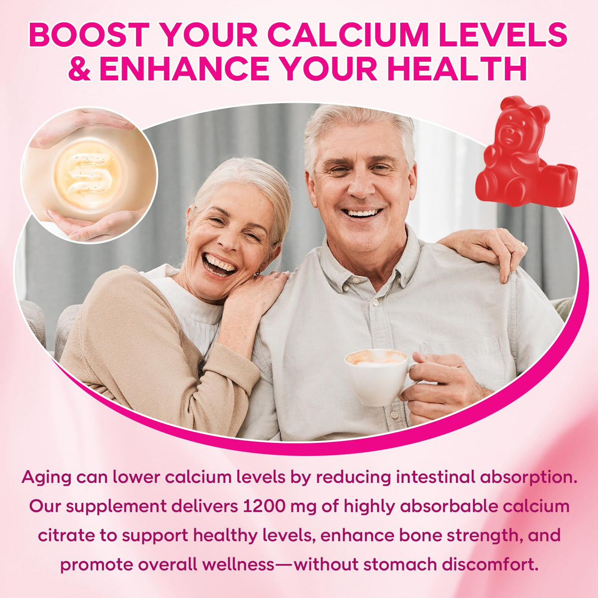 Calcium citrate for improved bone density