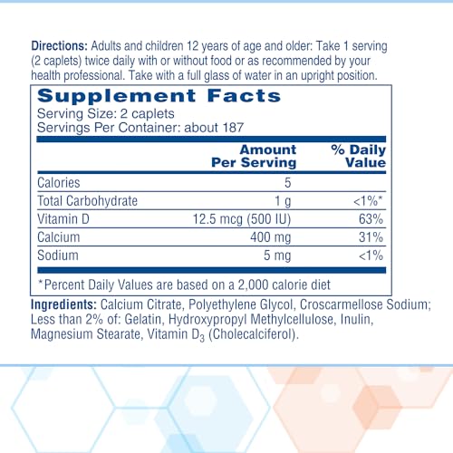 Calcium citrate for improved bone strength