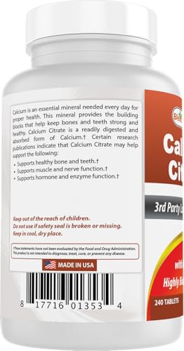 calcium citrate for improved calcium intake