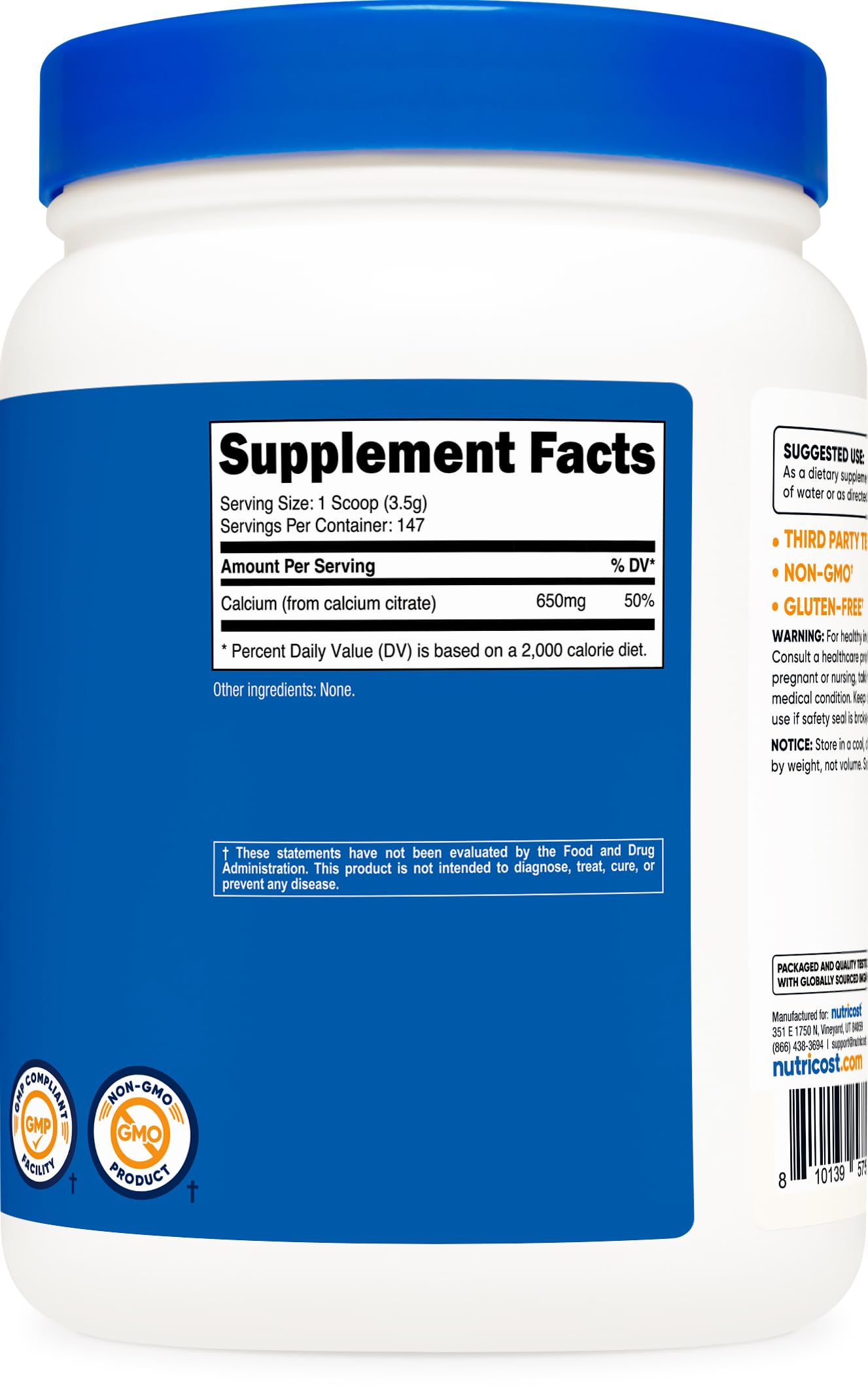 calcium citrate for muscle function support