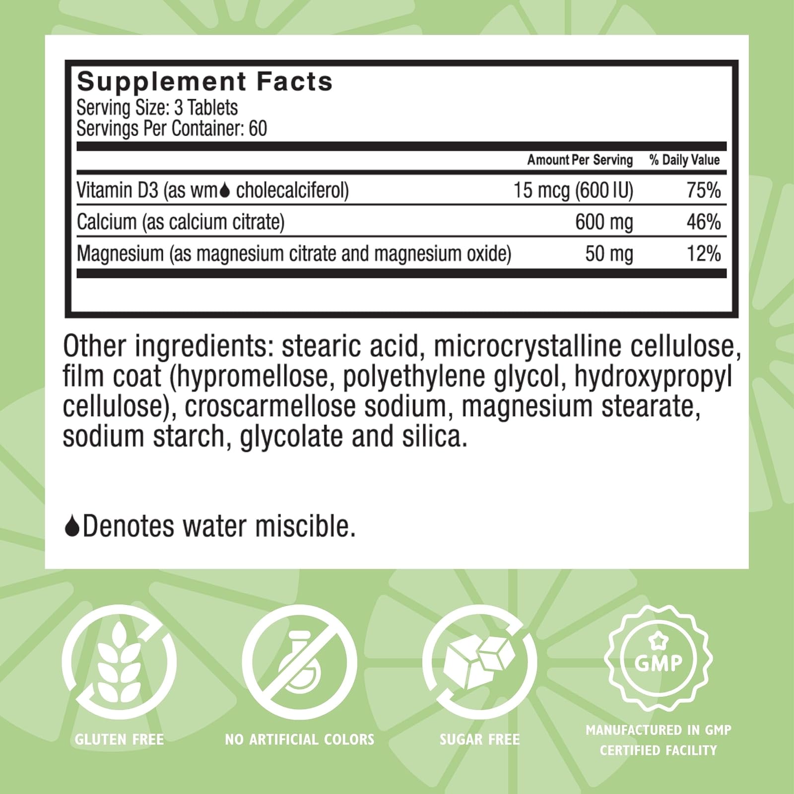 Calcium citrate for optimal mineral support