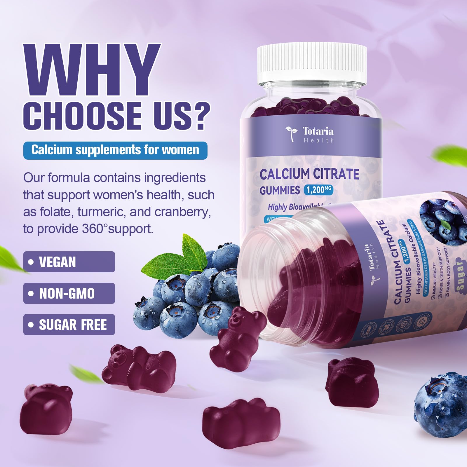 Calcium citrate gummies for better absorption