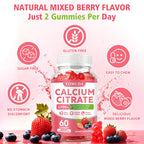 Calcium citrate gummies for bone health