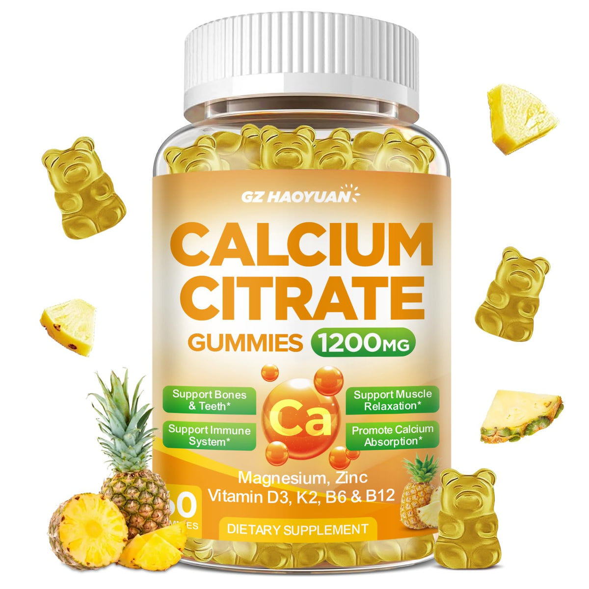 Calcium citrate gummies for bone health