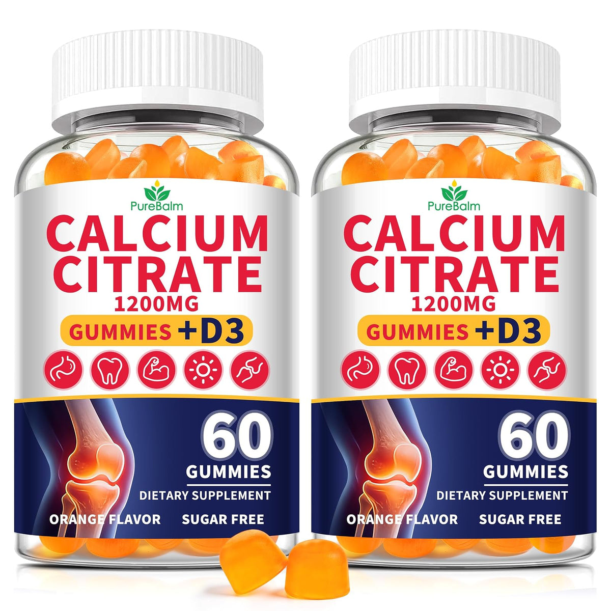 Calcium citrate gummies for bone health