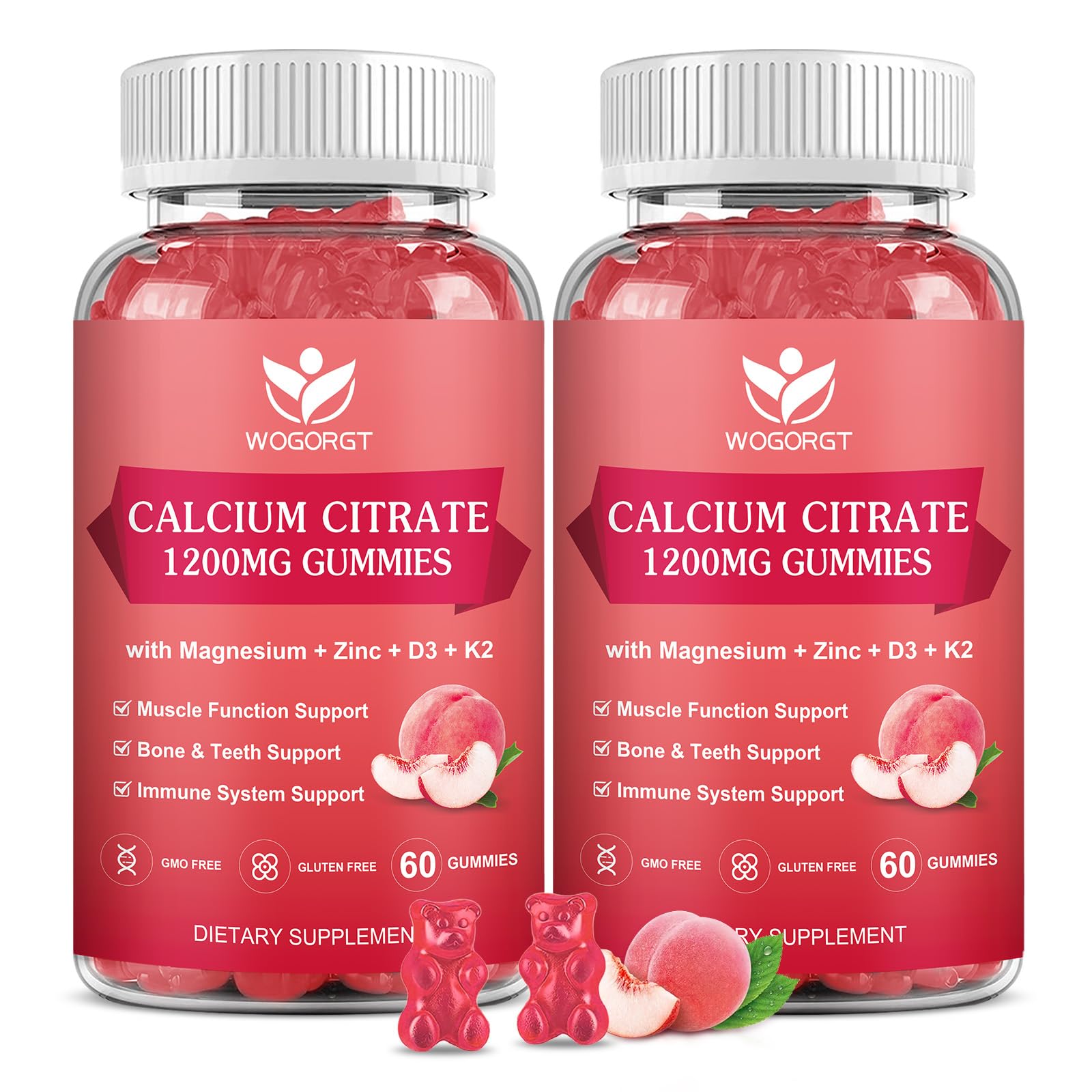 Calcium citrate gummies for bone health