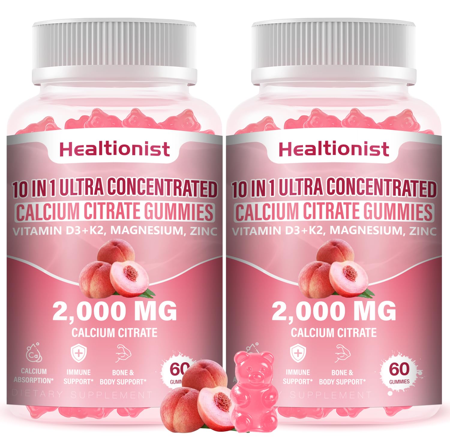 Calcium citrate gummies for bone health