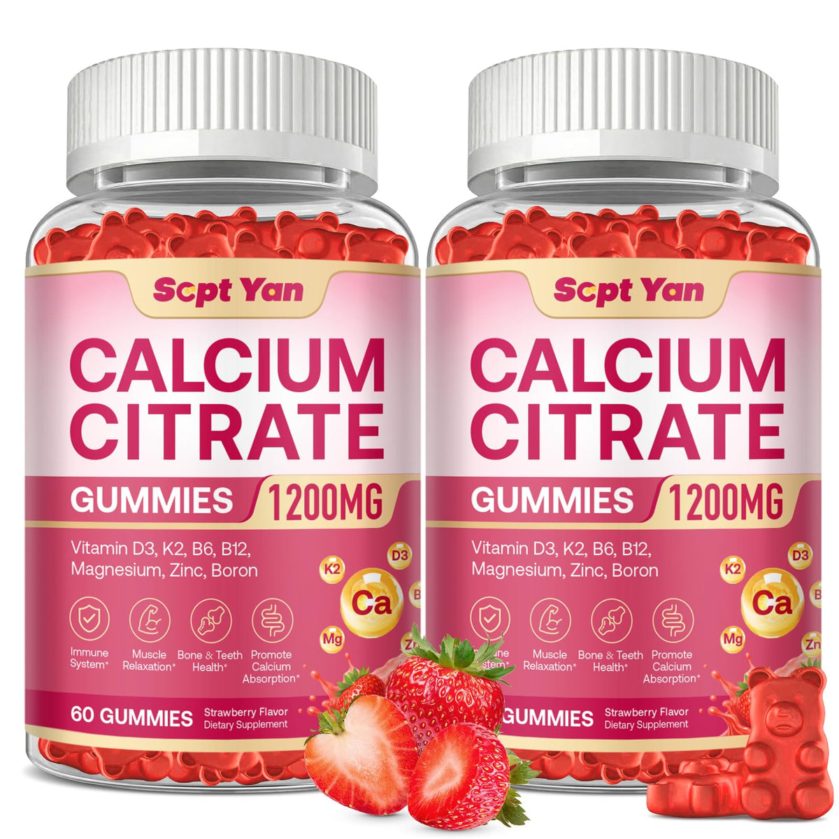 Calcium citrate gummies for bone health