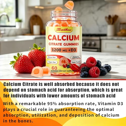 Calcium citrate gummies for easy digestion