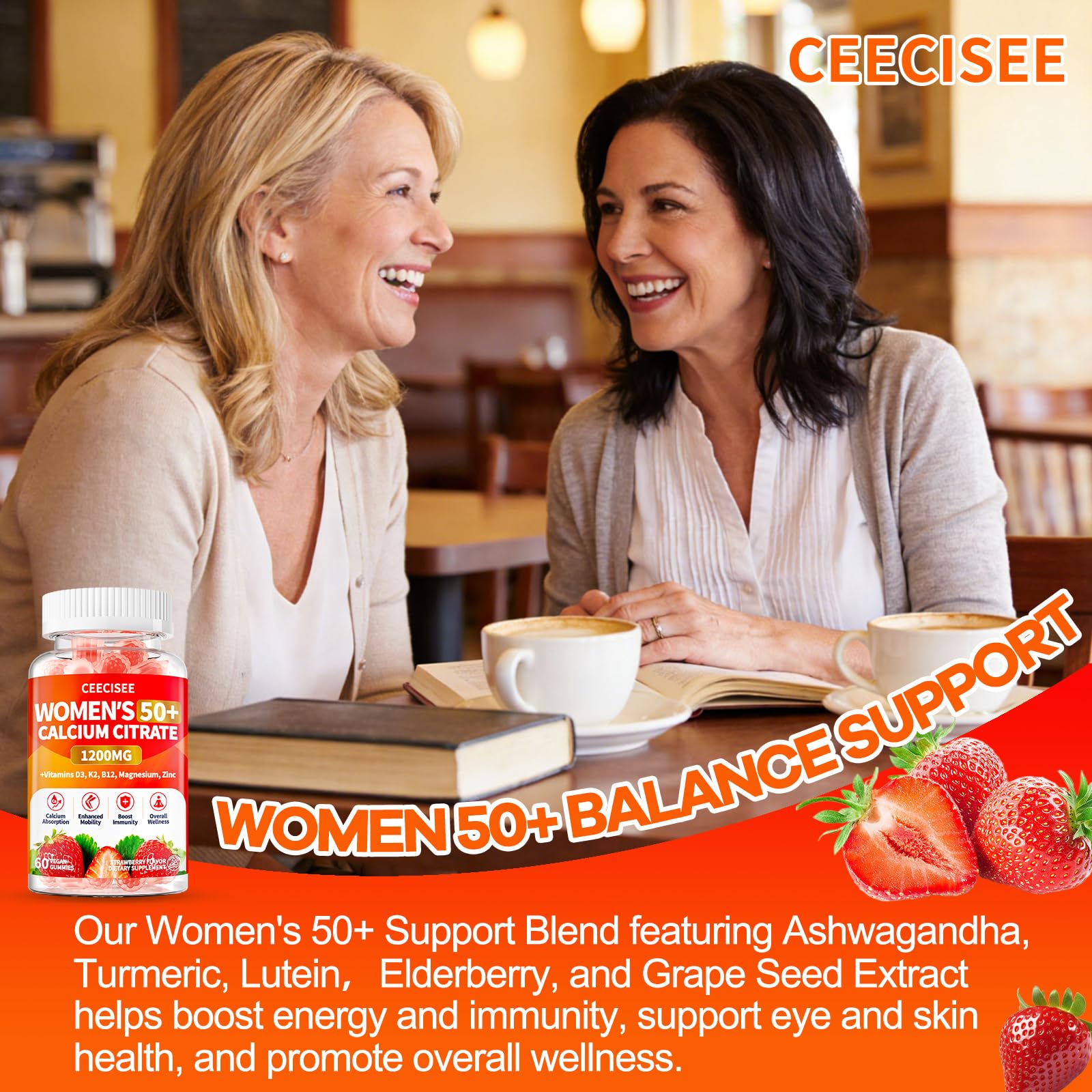 Calcium citrate gummies for improved bone density