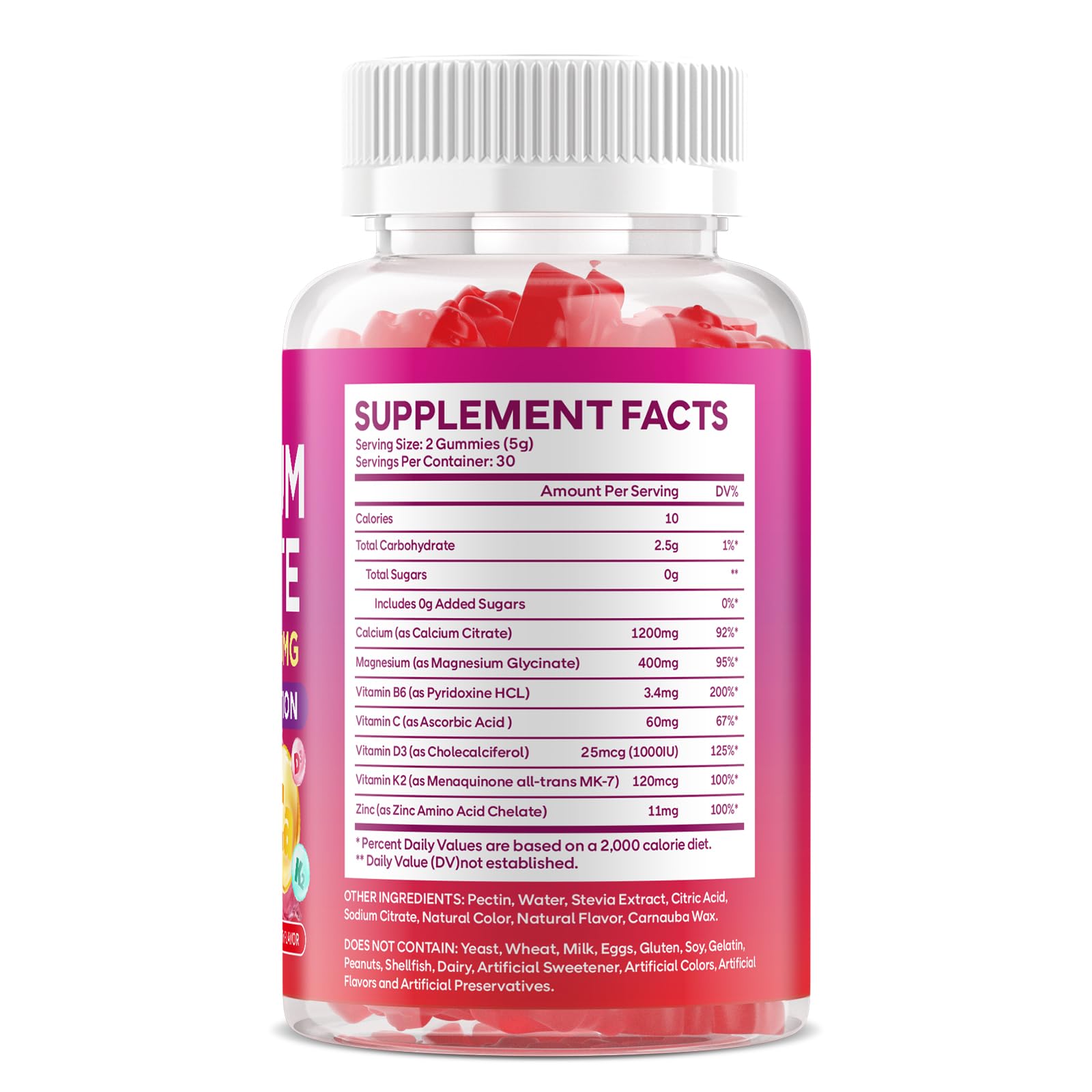 Calcium citrate gummies for overall wellness