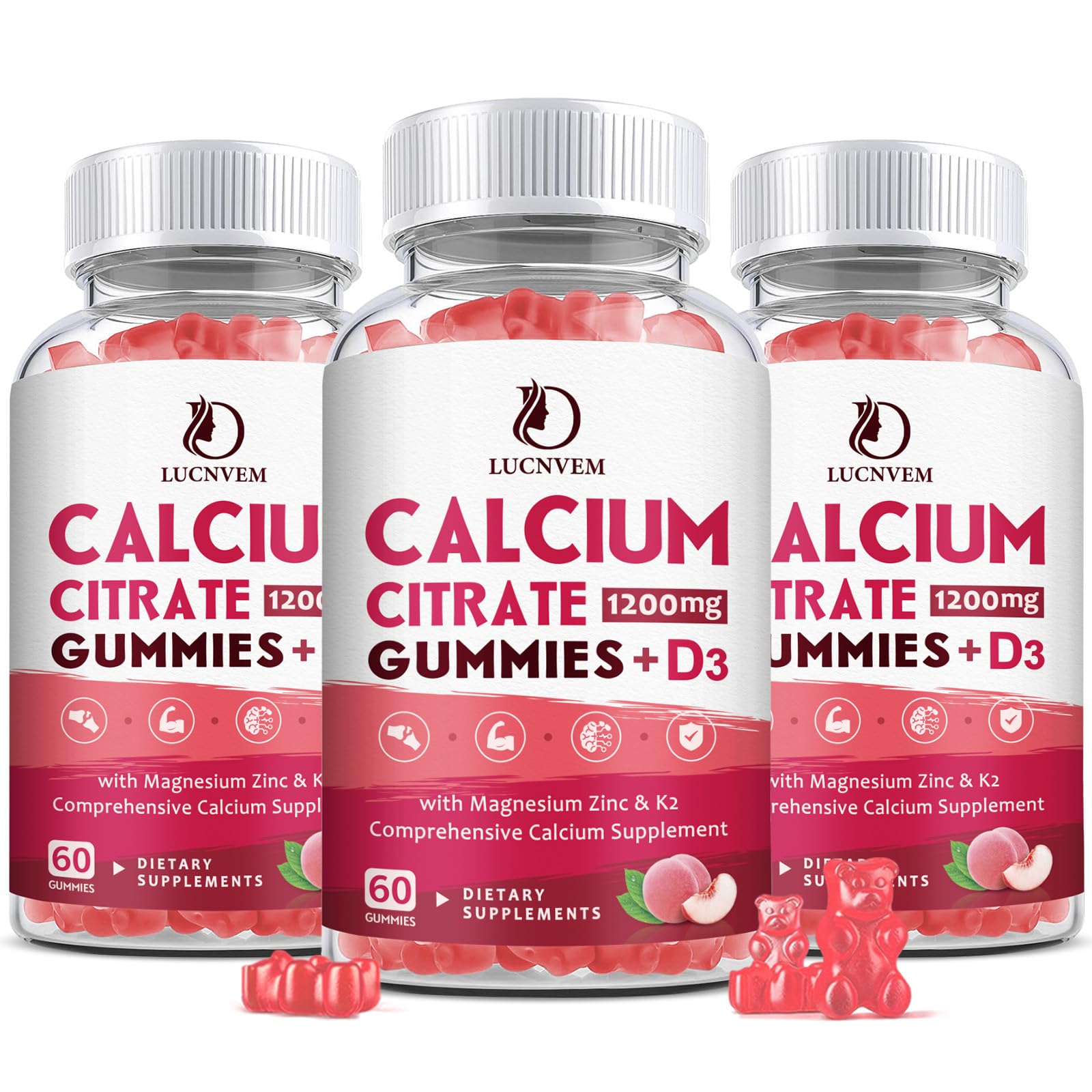 Calcium citrate gummies for strong bones