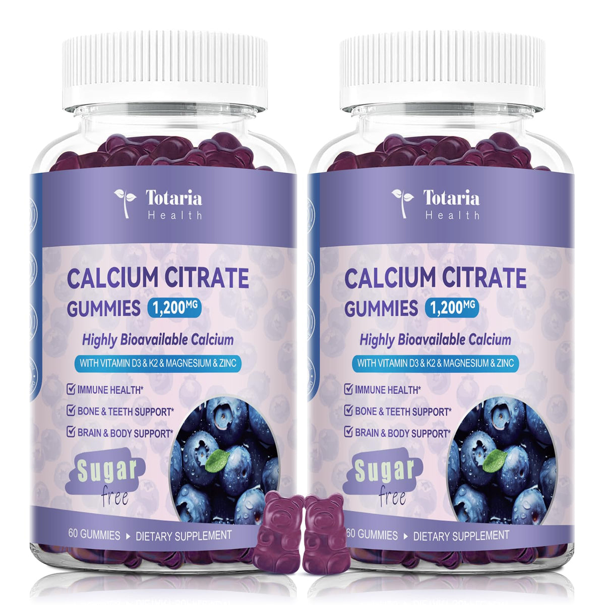 Calcium citrate gummies for strong bones