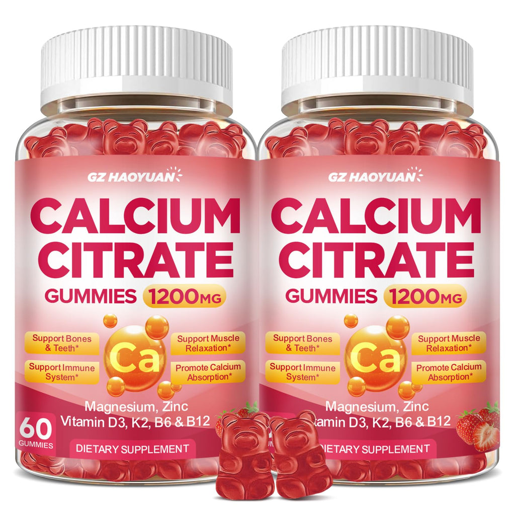 Calcium citrate gummies for strong bones