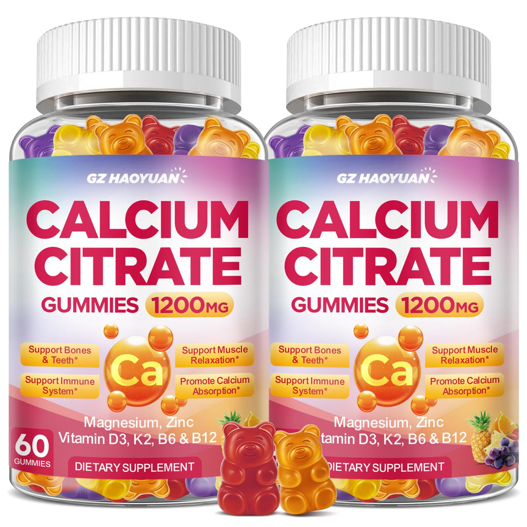 Calcium citrate gummies for strong bones