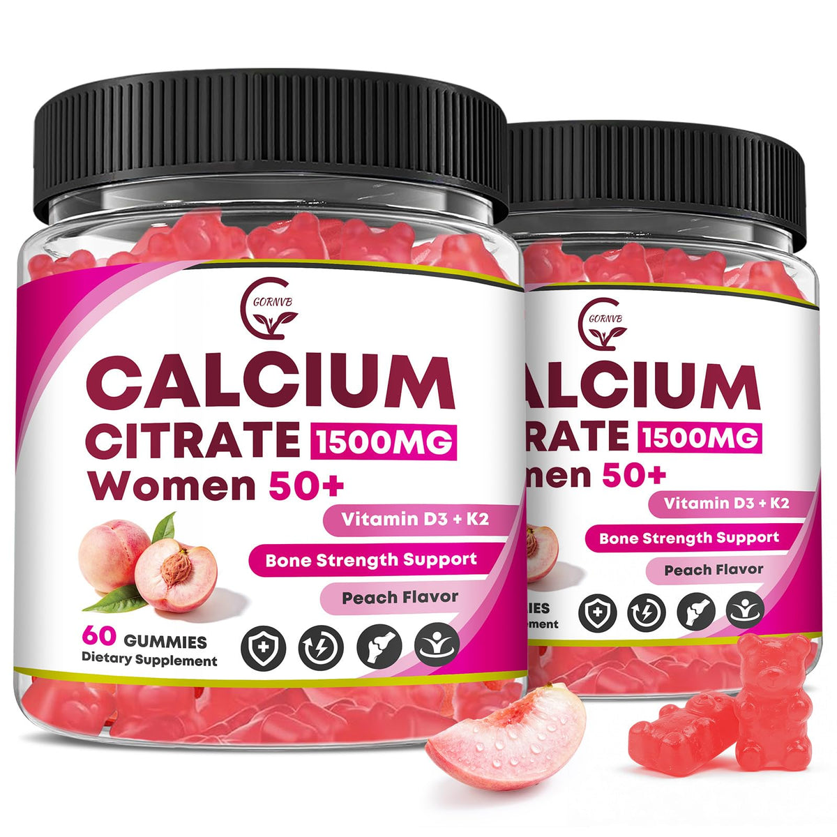 Calcium citrate gummies for strong bones