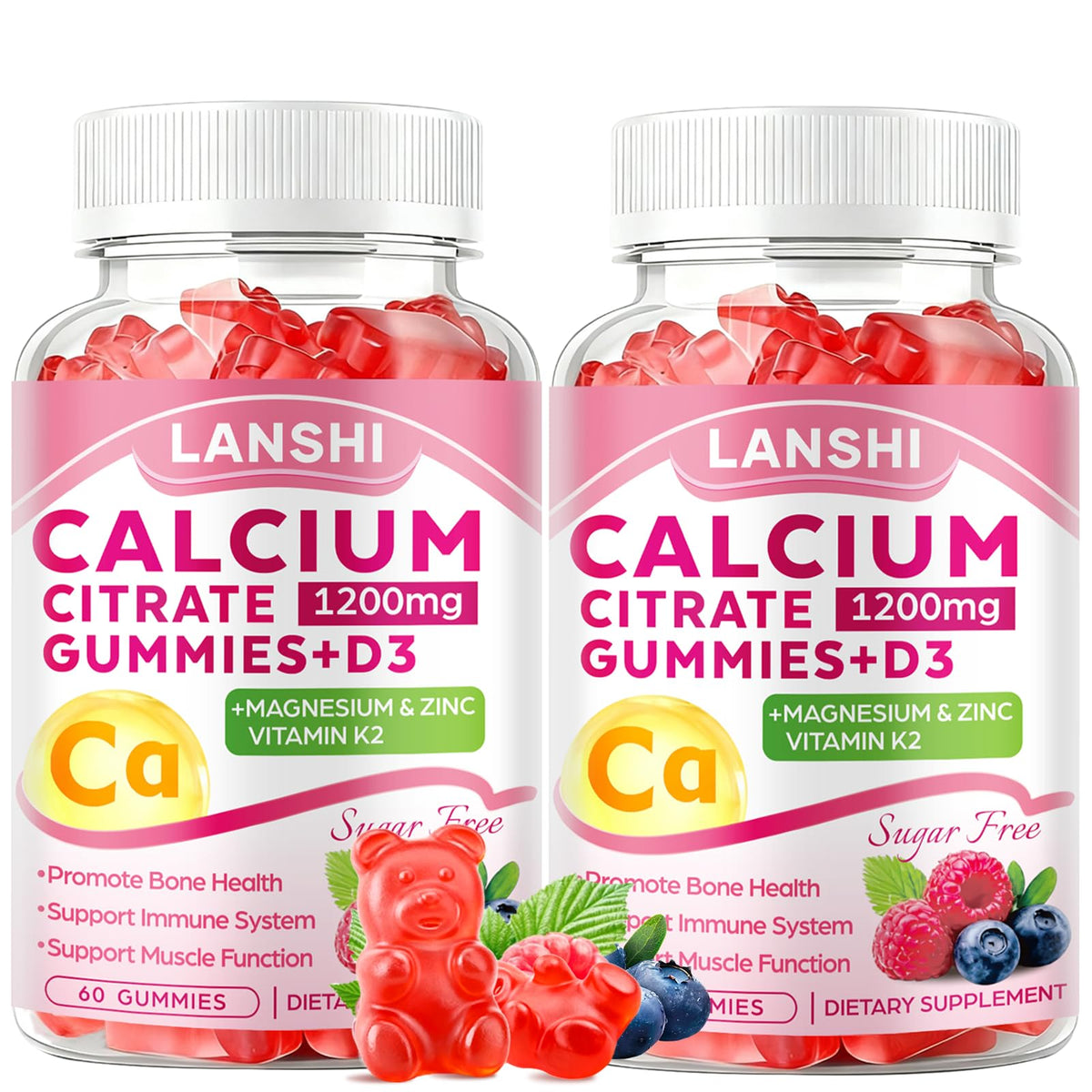 Calcium citrate gummies for strong bones