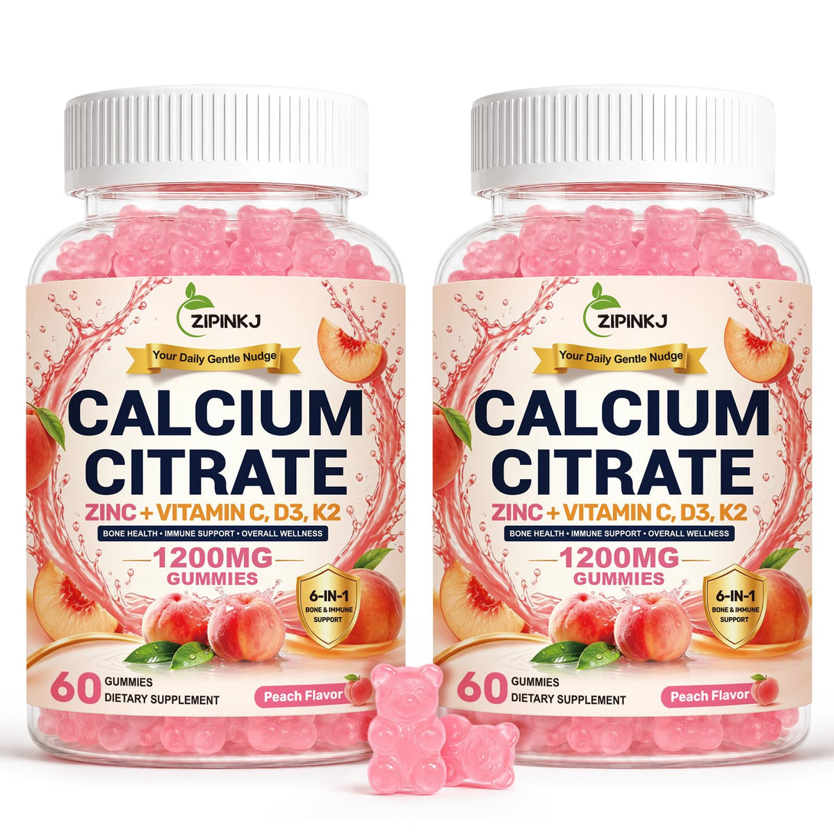 Calcium citrate gummies for strong bones