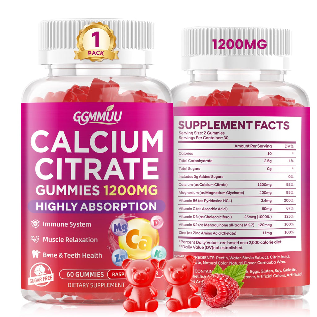 Calcium citrate gummies for strong bones
