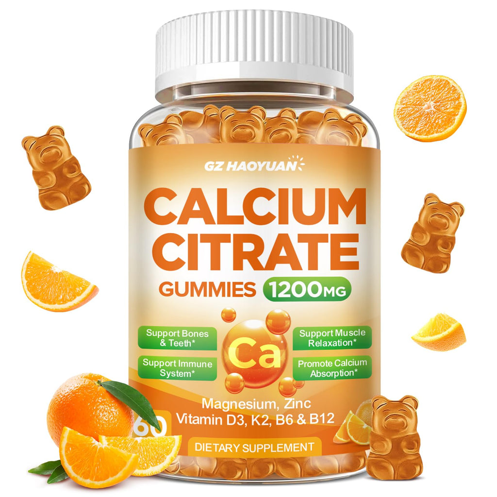 Calcium citrate gummies for strong bones
