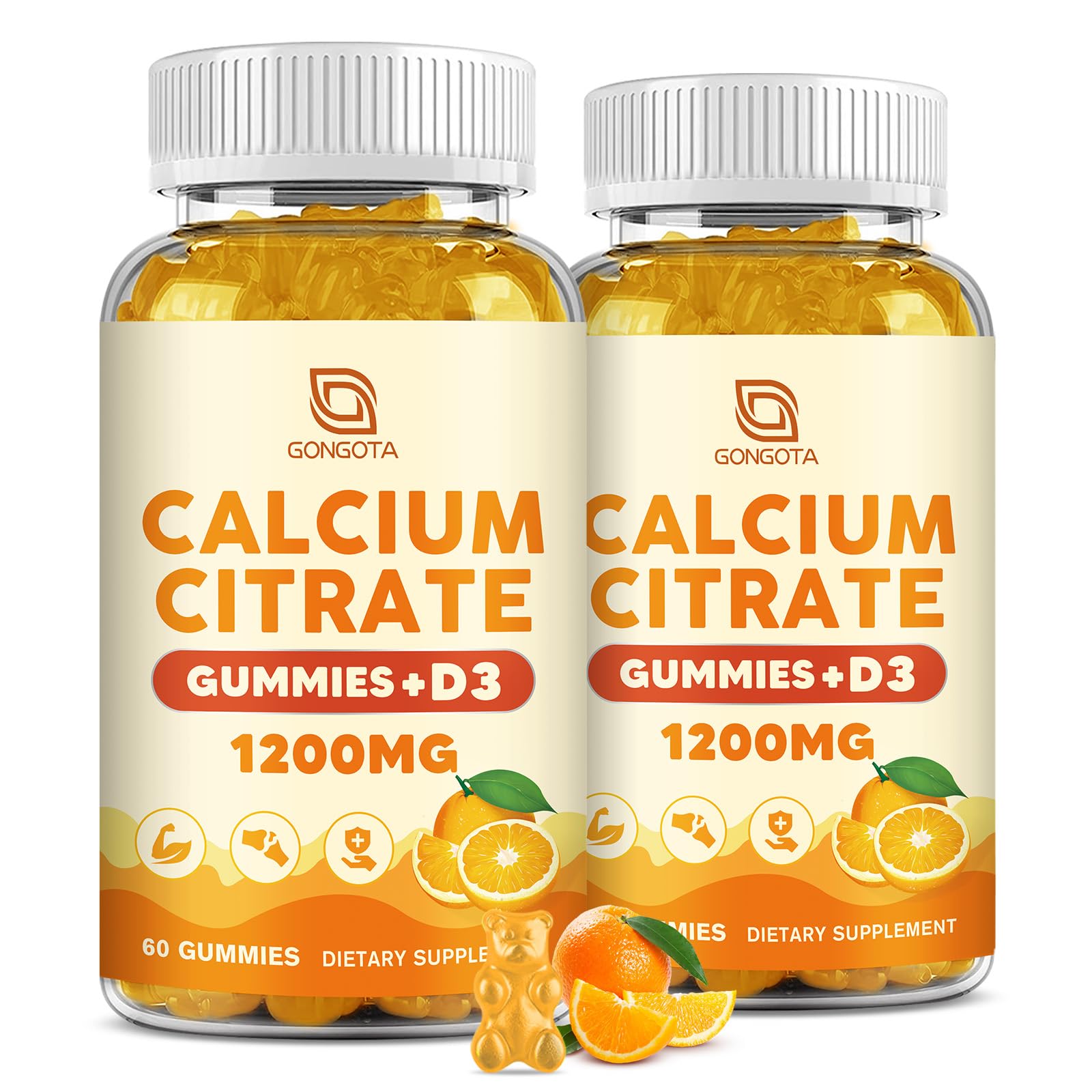 Calcium citrate gummies for strong bones