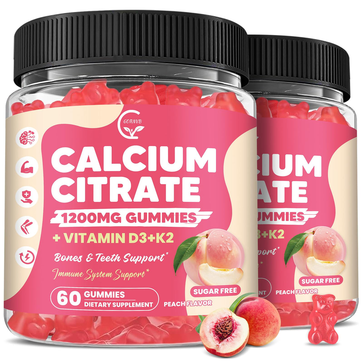 Calcium citrate gummies for strong bones