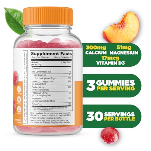Calcium citrate gummies with vitamin D benefits