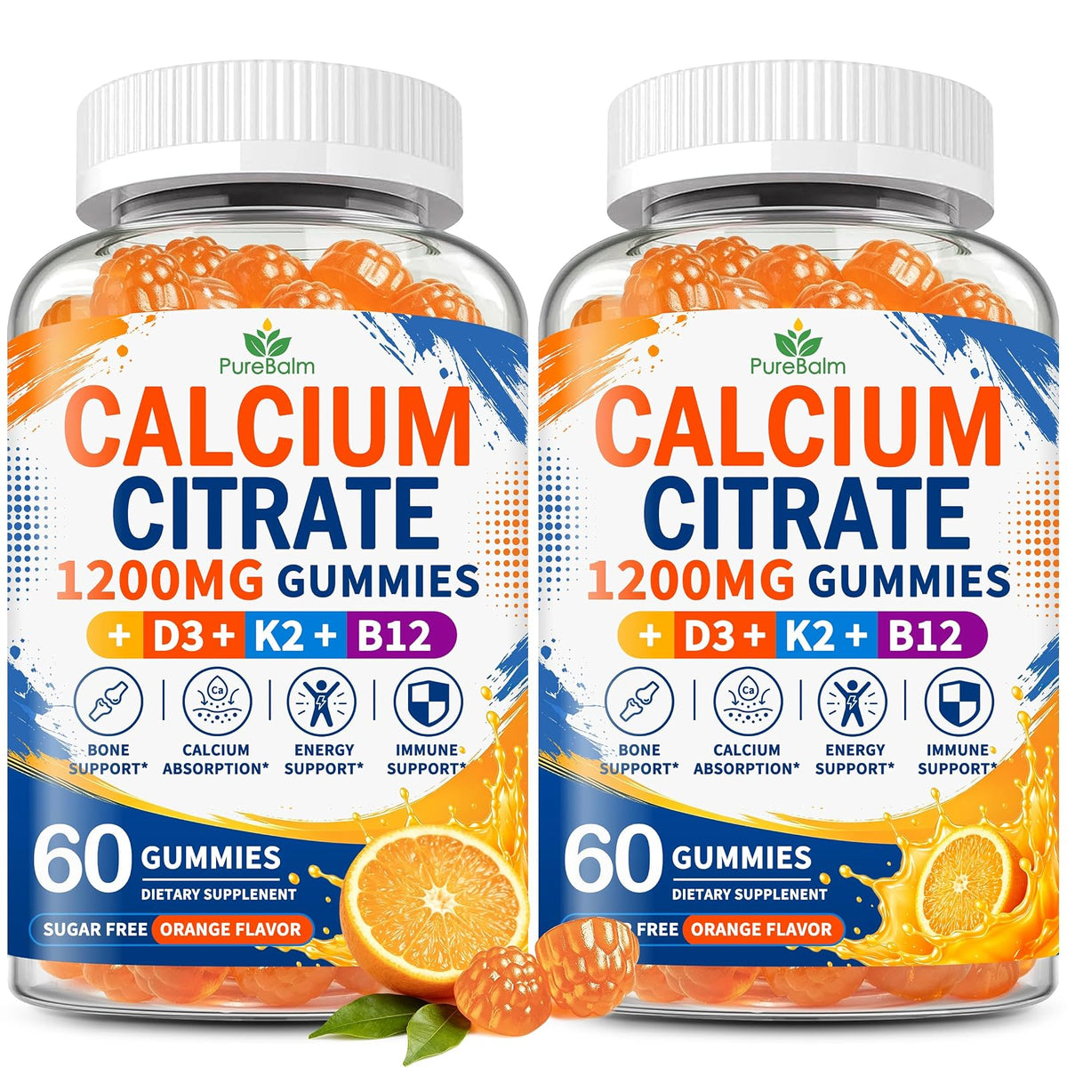 Calcium citrate gummies with vitamin D3
