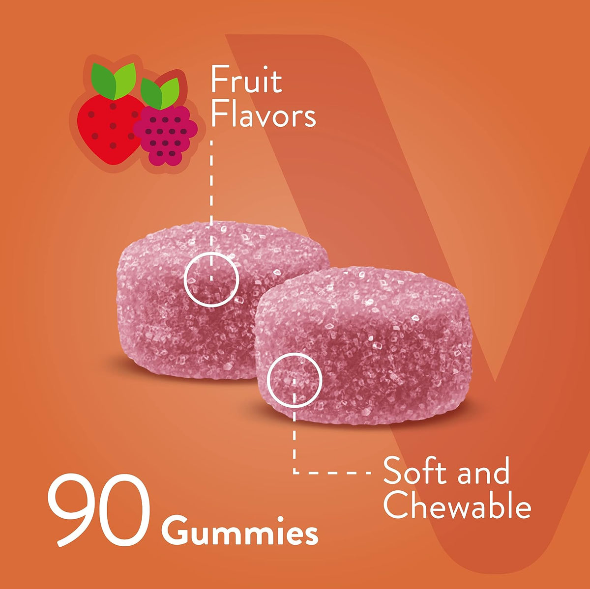 Calcium citrate gummies with vitamin D3