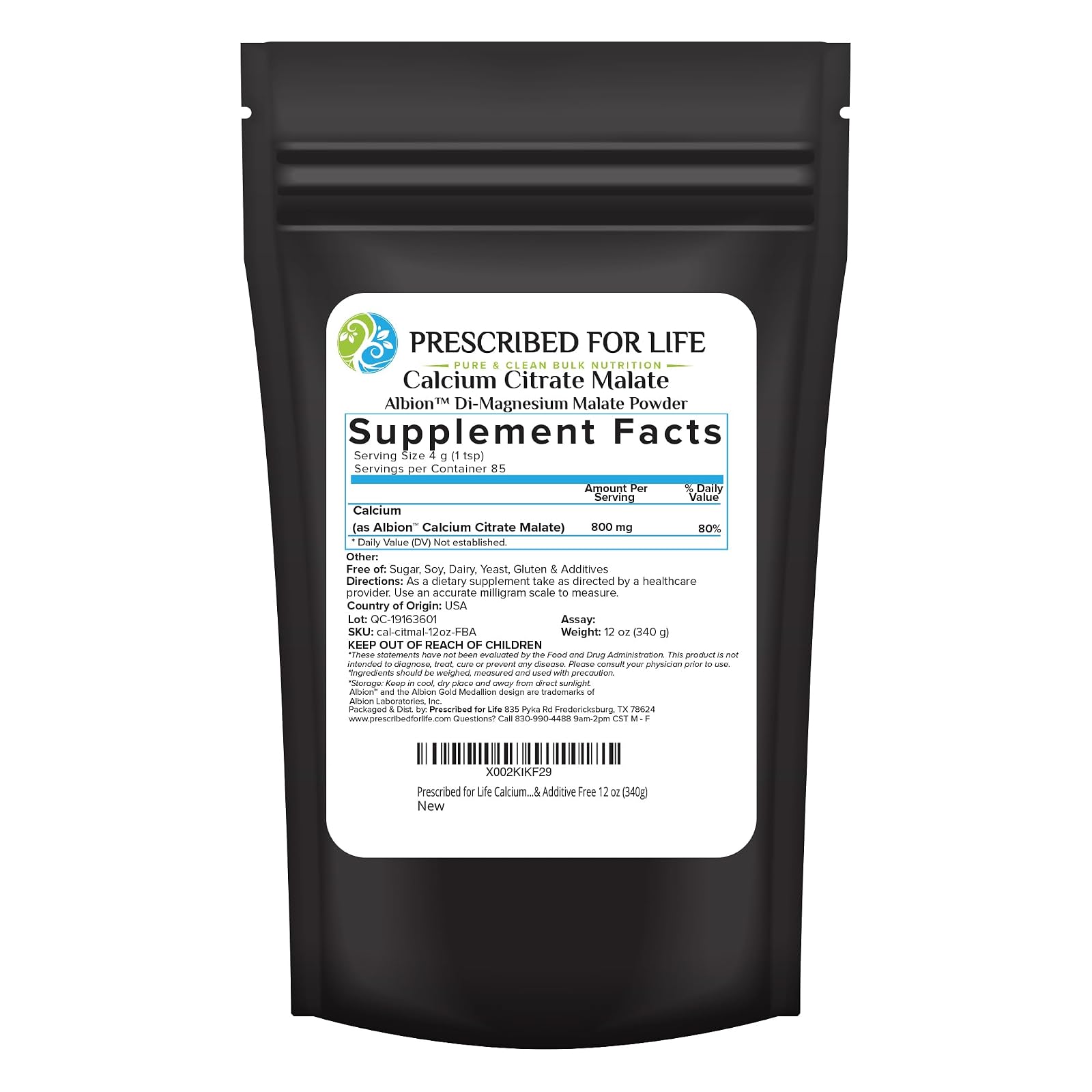 calcium citrate malate powder supplement