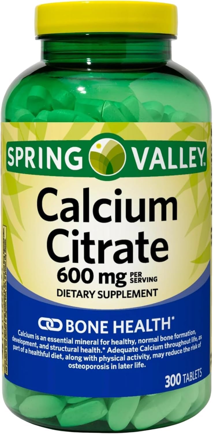 Calcium citrate supplement for bones
