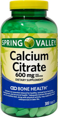 Calcium citrate supplement for bones