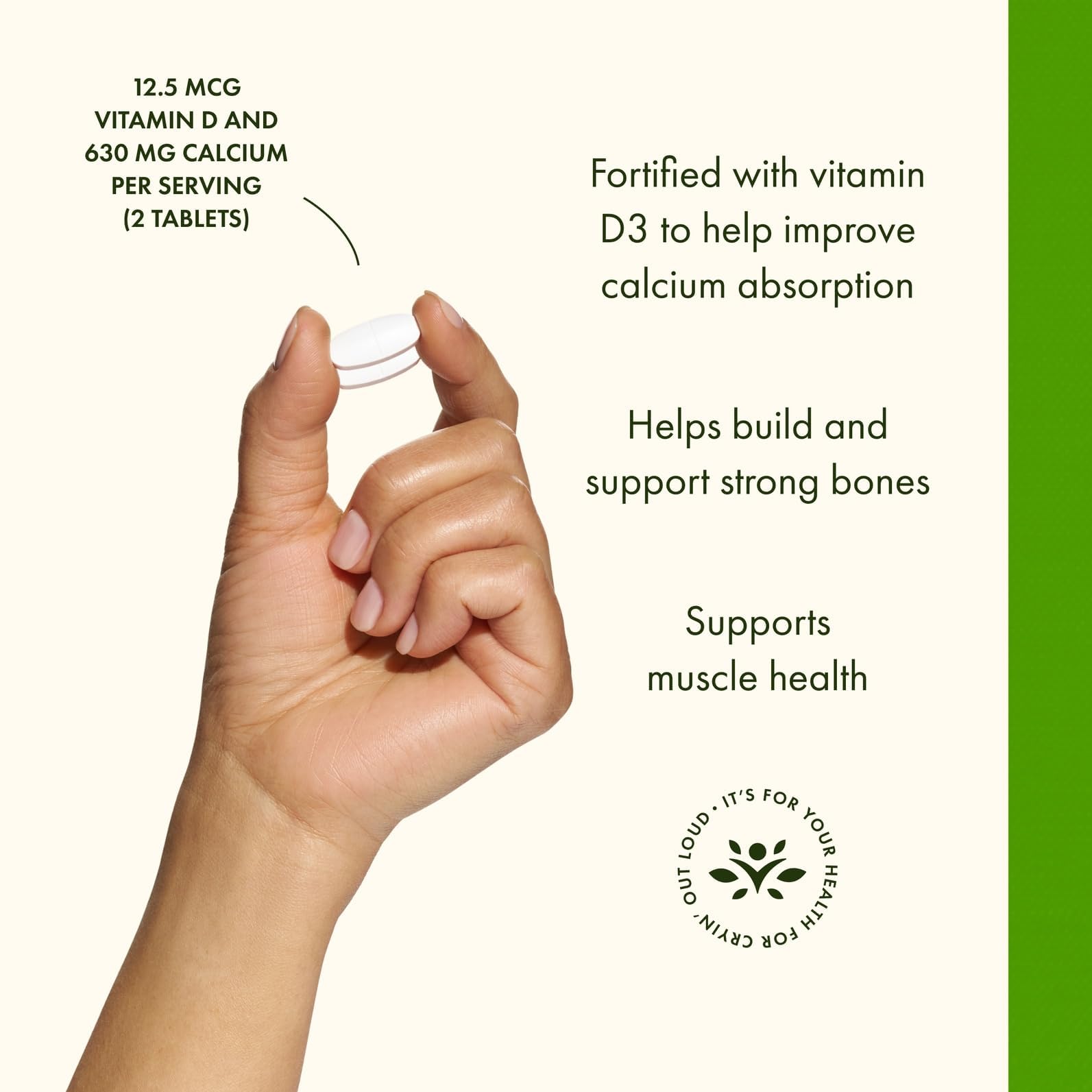 Calcium citrate tablets for daily intake