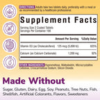 Calcium citrate with vitamin D3 for absorption