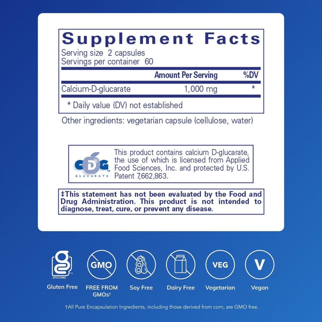 Calcium D-glucarate for detox support