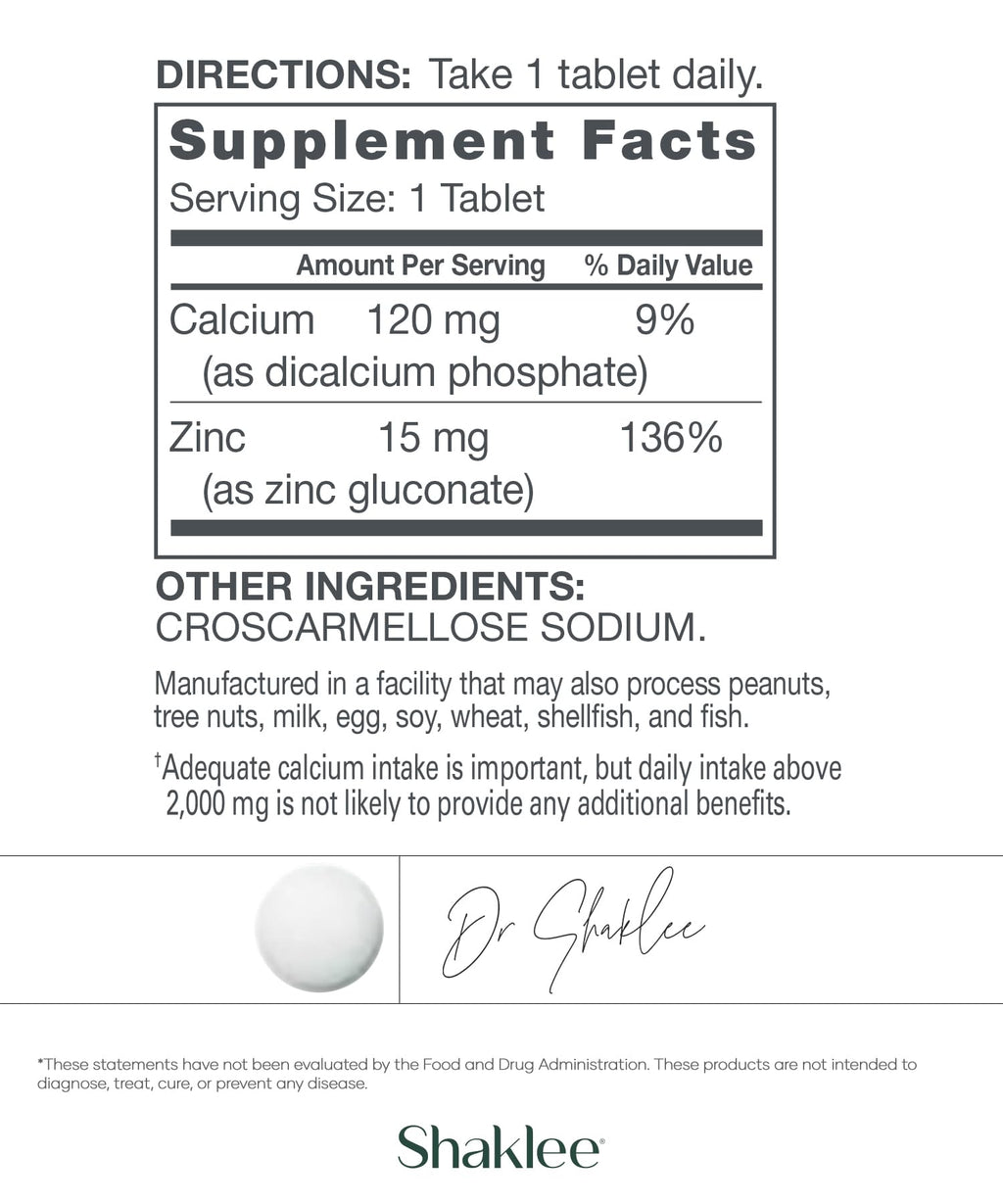 calcium enriched zinc for wellness
