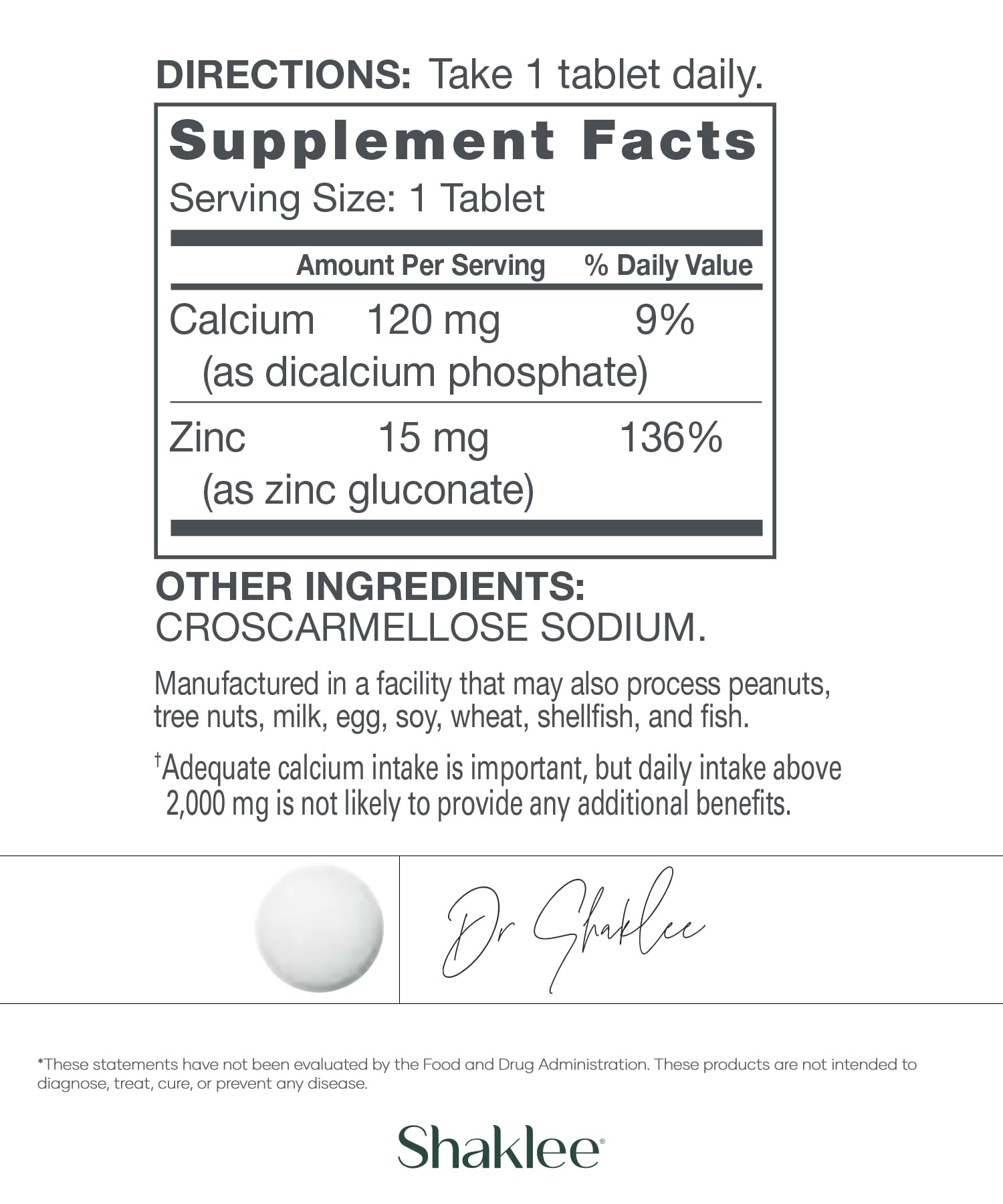 calcium enriched zinc for wellness